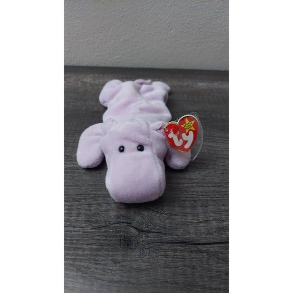 Beanie Babies | Toys | Ty Beanie Babies Happy The Hippo Lavender Purple ...